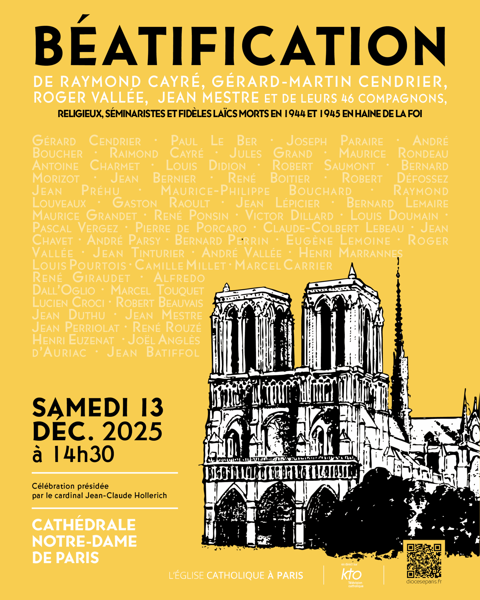 Béatification de 50 religieux, séminaristes et laïcs, victimes du ...