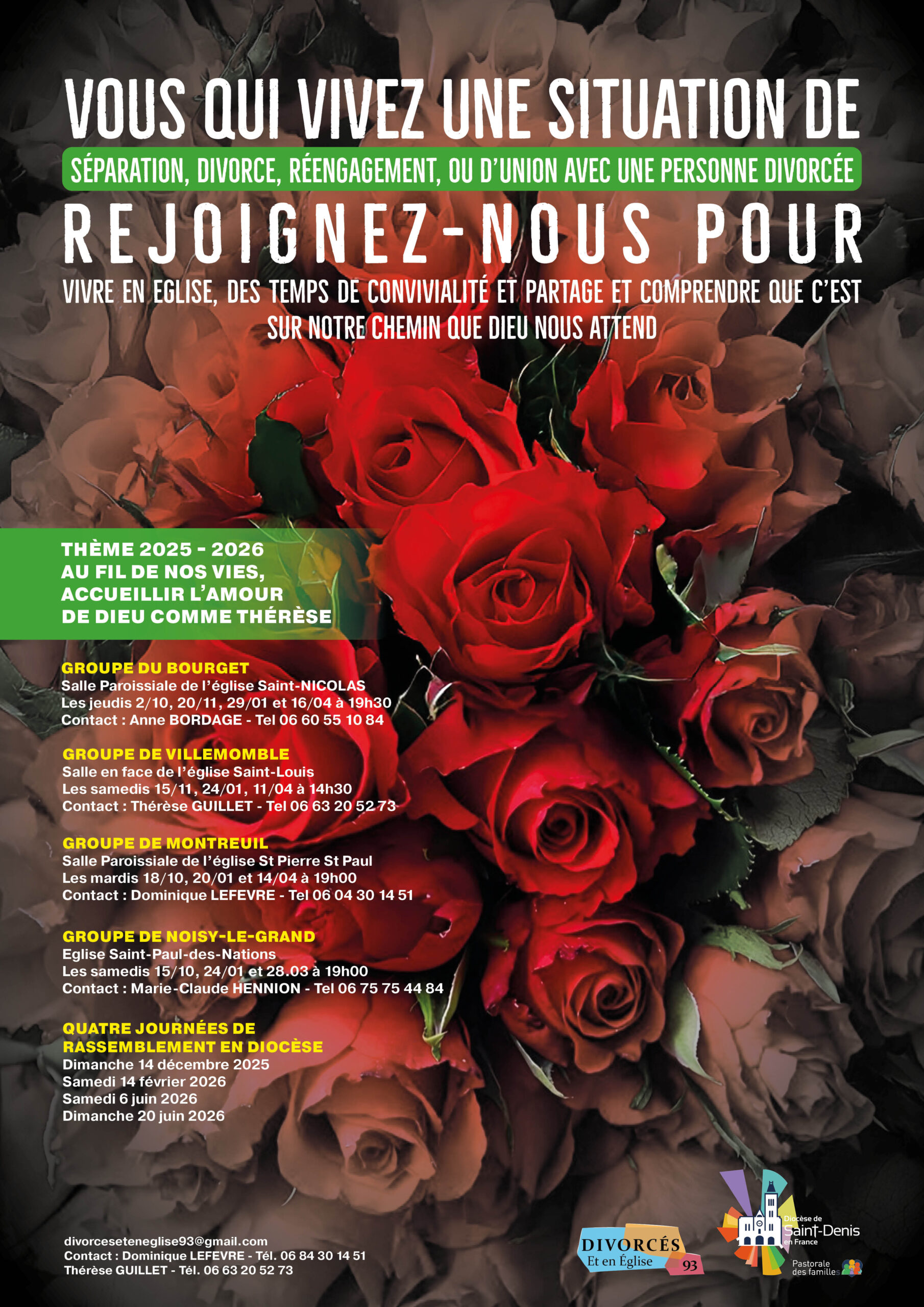 Accueillir l'amour de Dieu comme Thérèse avec "Divorcés et en Église 93 ...